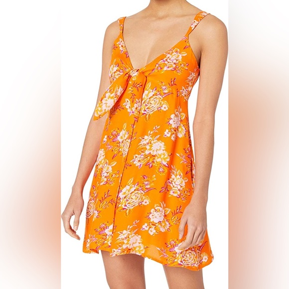 Volcom | Dresses | Nwt Volcom Try The Knot Dress Large Orange Floral ...